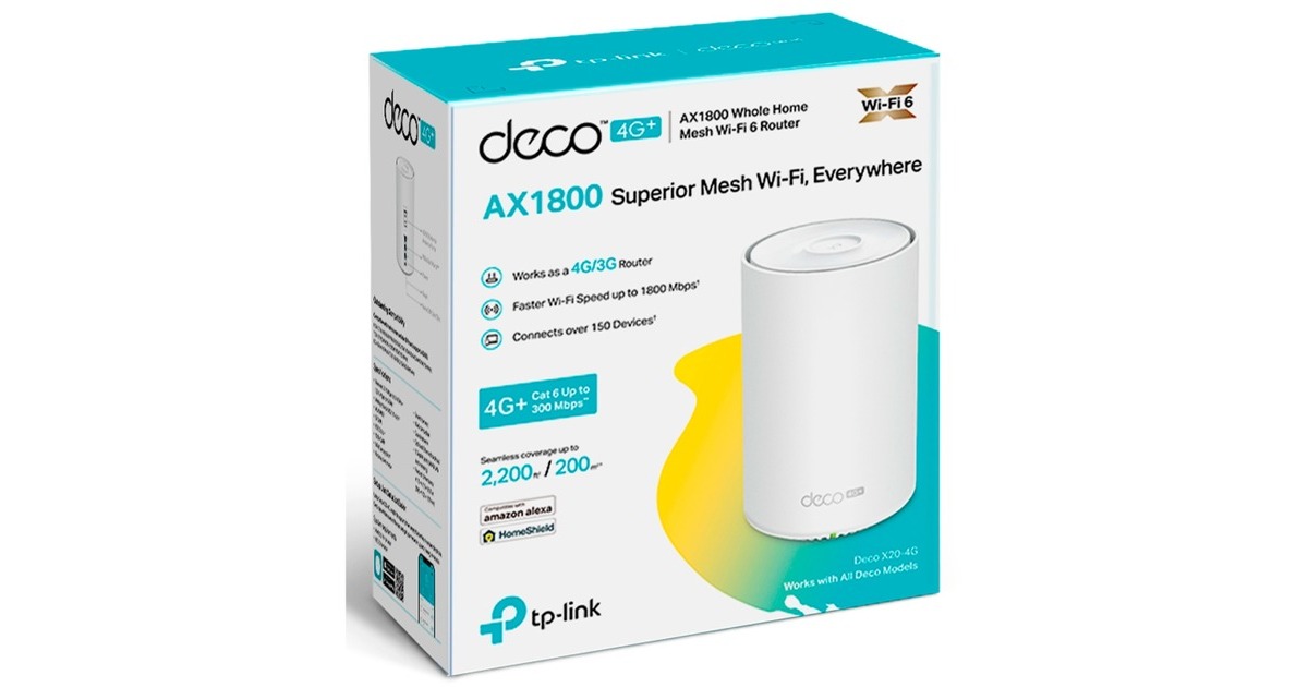 TP-Link Deco X20-4G(1-pack) 4G+, Router weiß