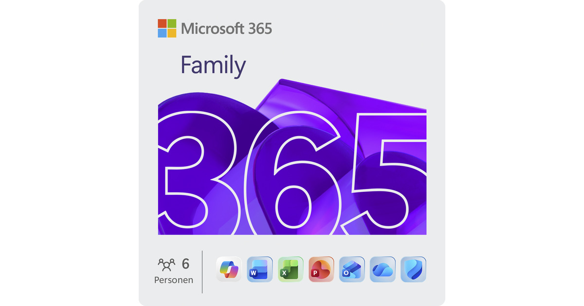 Microsoft Office M365 Family 6 User , Office-Software Deutsch, 1 Jahr ...