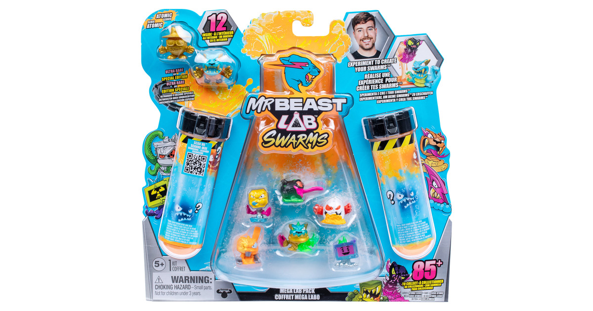 Moose Toys MrBeast Lab Swarms S2 Mega Lab 12 Pack - Sort 3, Spielfigur ...